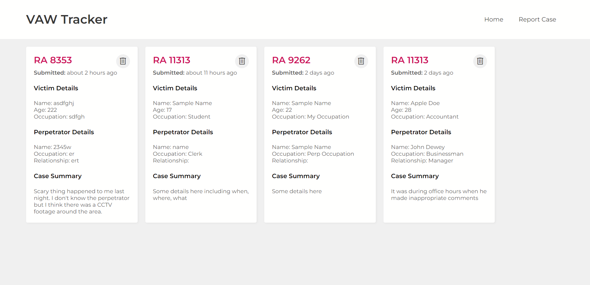 GitHub - galvez-mcj/mern-case-report: VAW case reporting system made with MERN stack