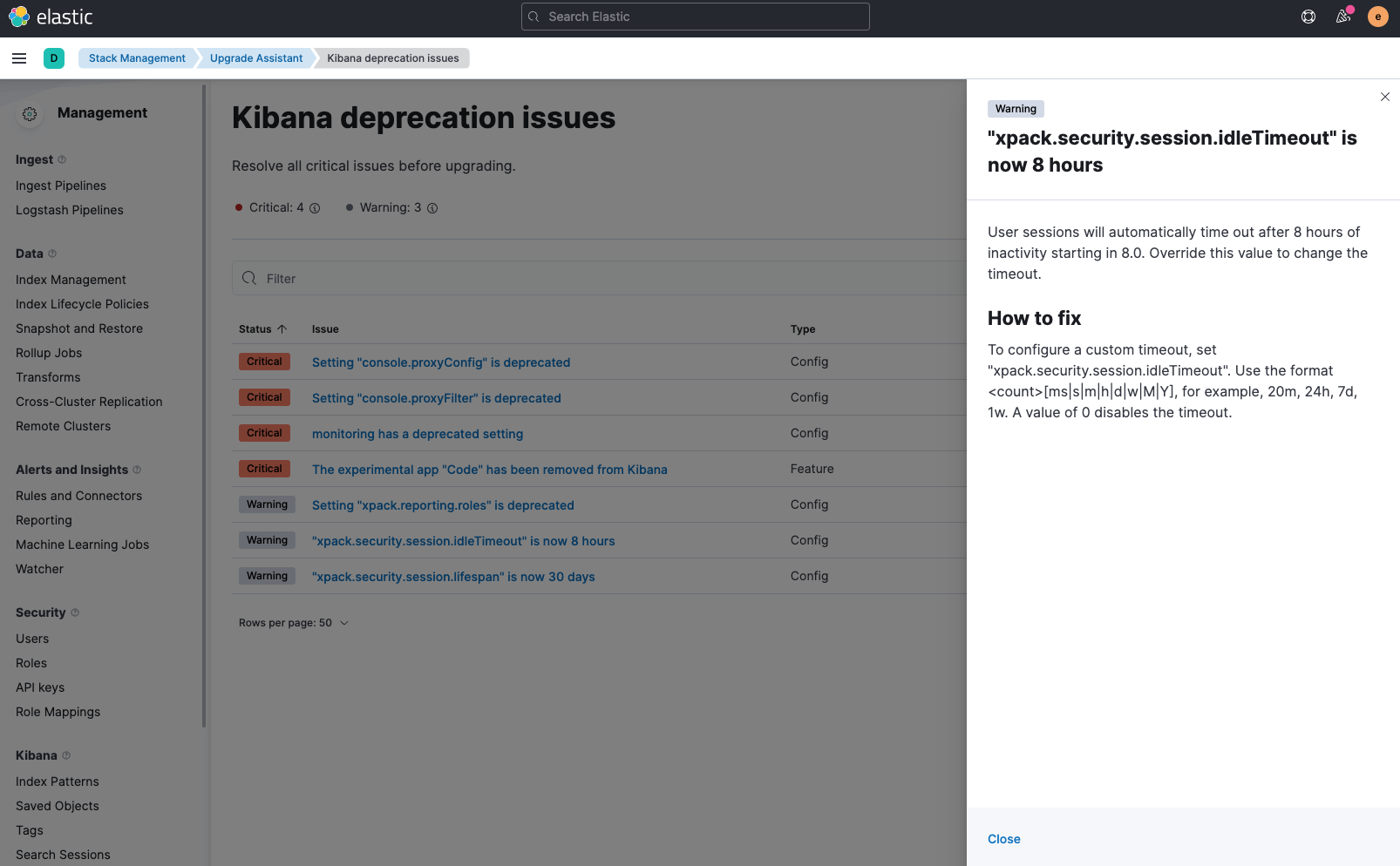 Session management deprecation messages missing doc links · Issue ...