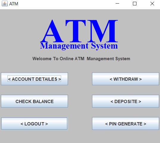 GitHub - ambadas2214/ATM-Management-System: In this project user first ...