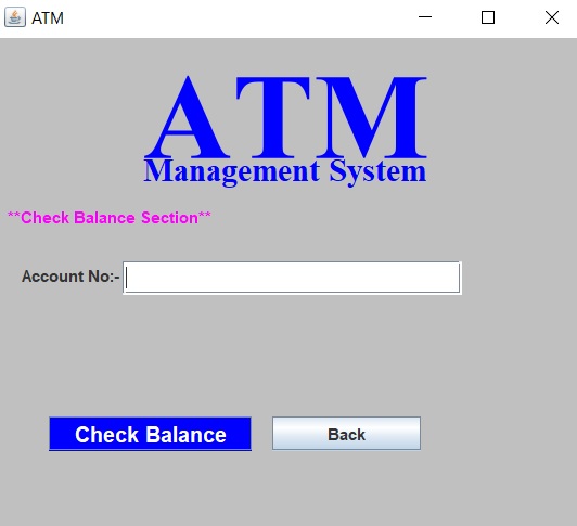 GitHub - ambadas2214/ATM-Management-System: In this project user first ...