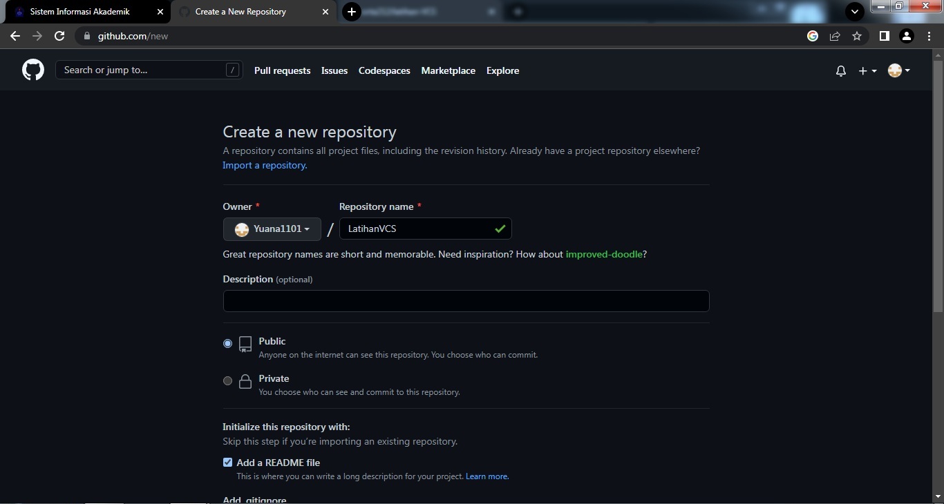 GitHub - Yuana1101/LatihanVCS