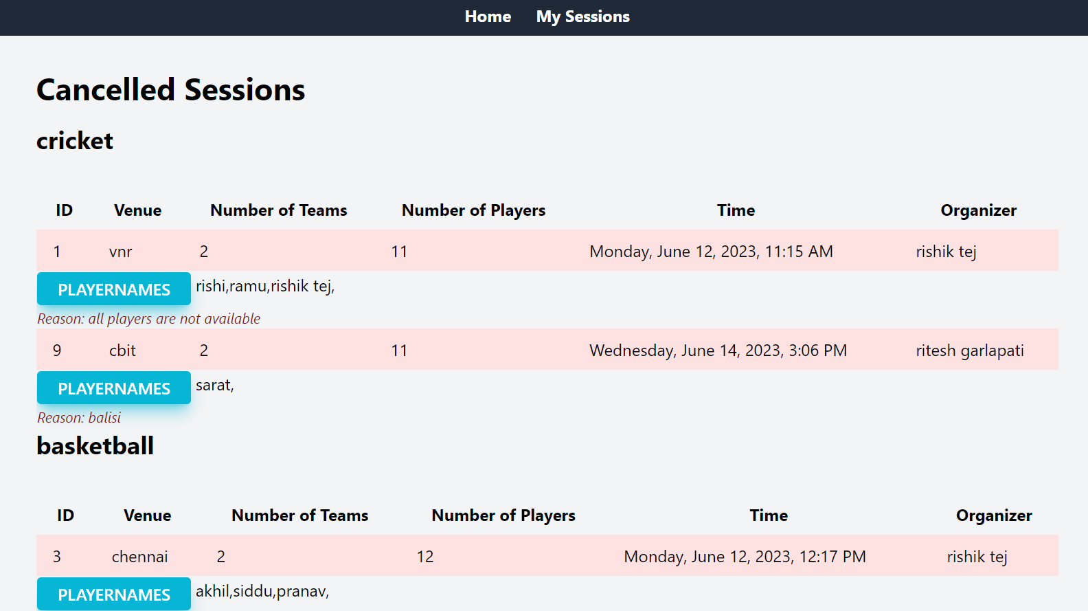 GitHub - rishiktej/sports-scheduler