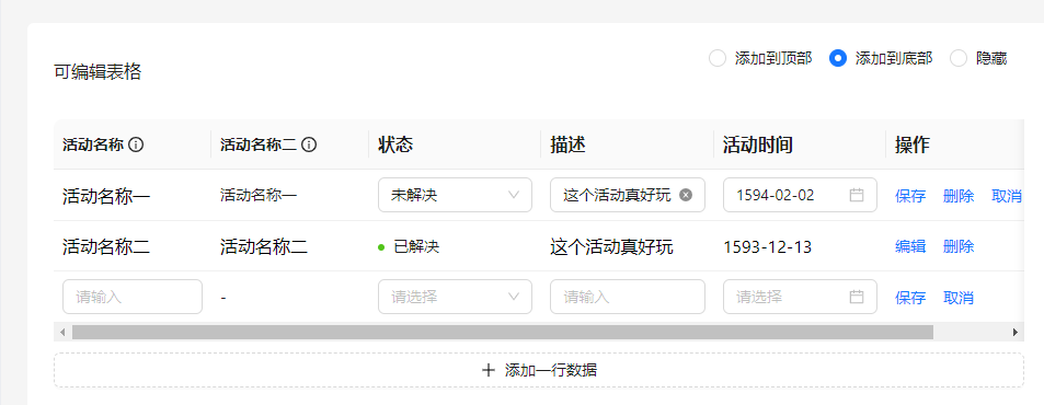 🧐[问题]请问如何将Protable 的column 设置和Editable ProTable 的增删改整合到一个table组件呢？ · Issue #6098 · ant-design ...