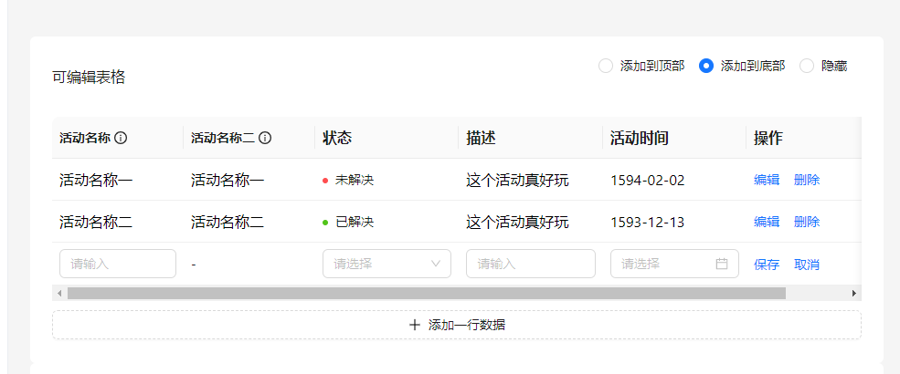 🧐 问题 请问如何将protable 的column 设置和editable Protable 的增删改整合到一个table组件呢？ · Issue 6099 · Ant Design