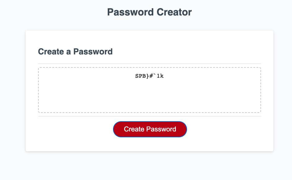 GitHub - tylermifflin/Password-Creator: This app will help you create secure passwords.