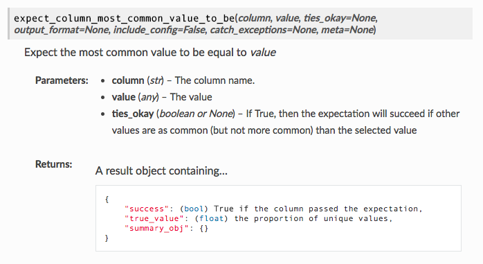 Tidy up and standardize expectation docstrings · Issue #142 · great ...