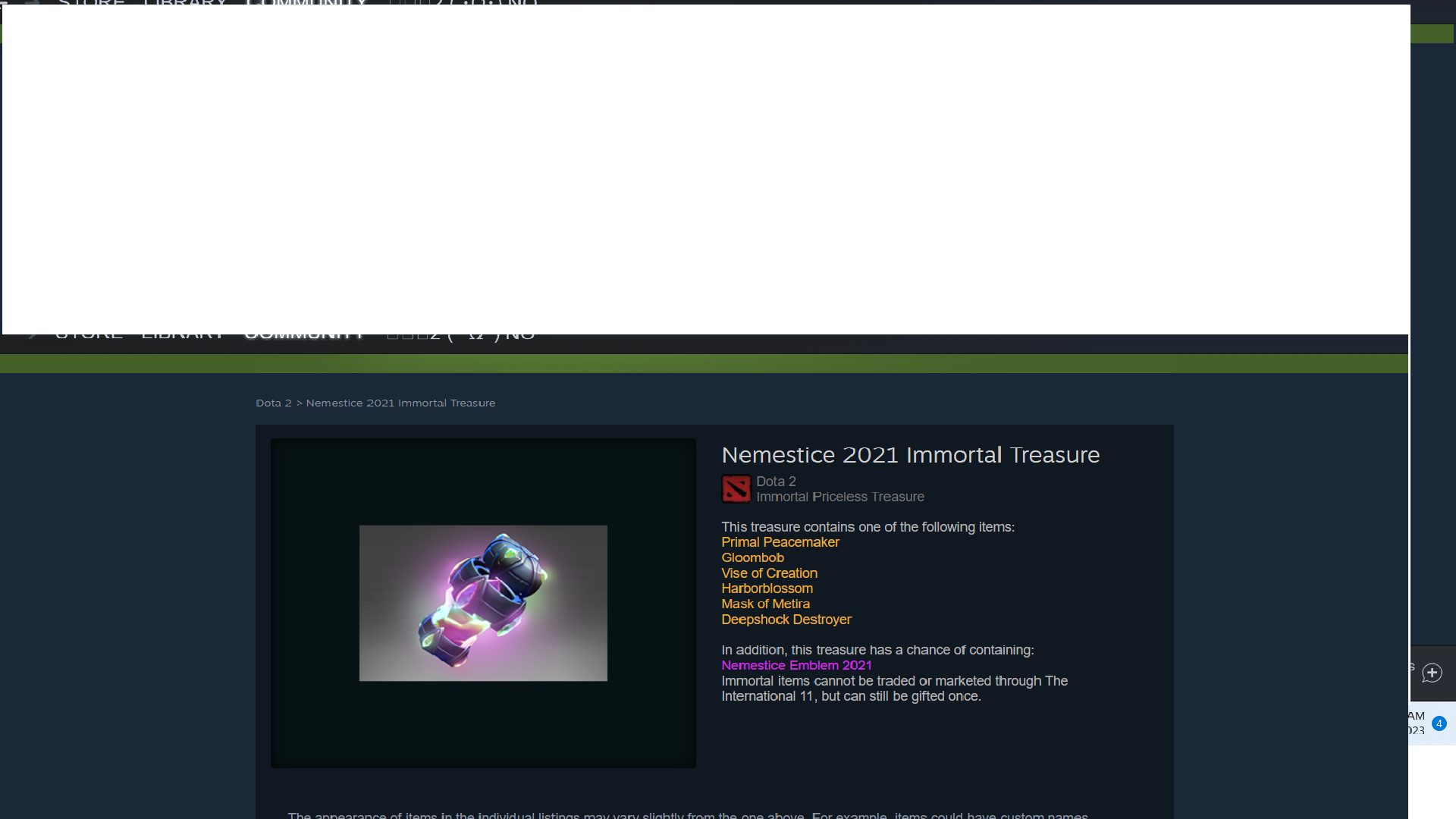 nemestice 2021 immortal treasure does not contain "Hidden Vector" at ...