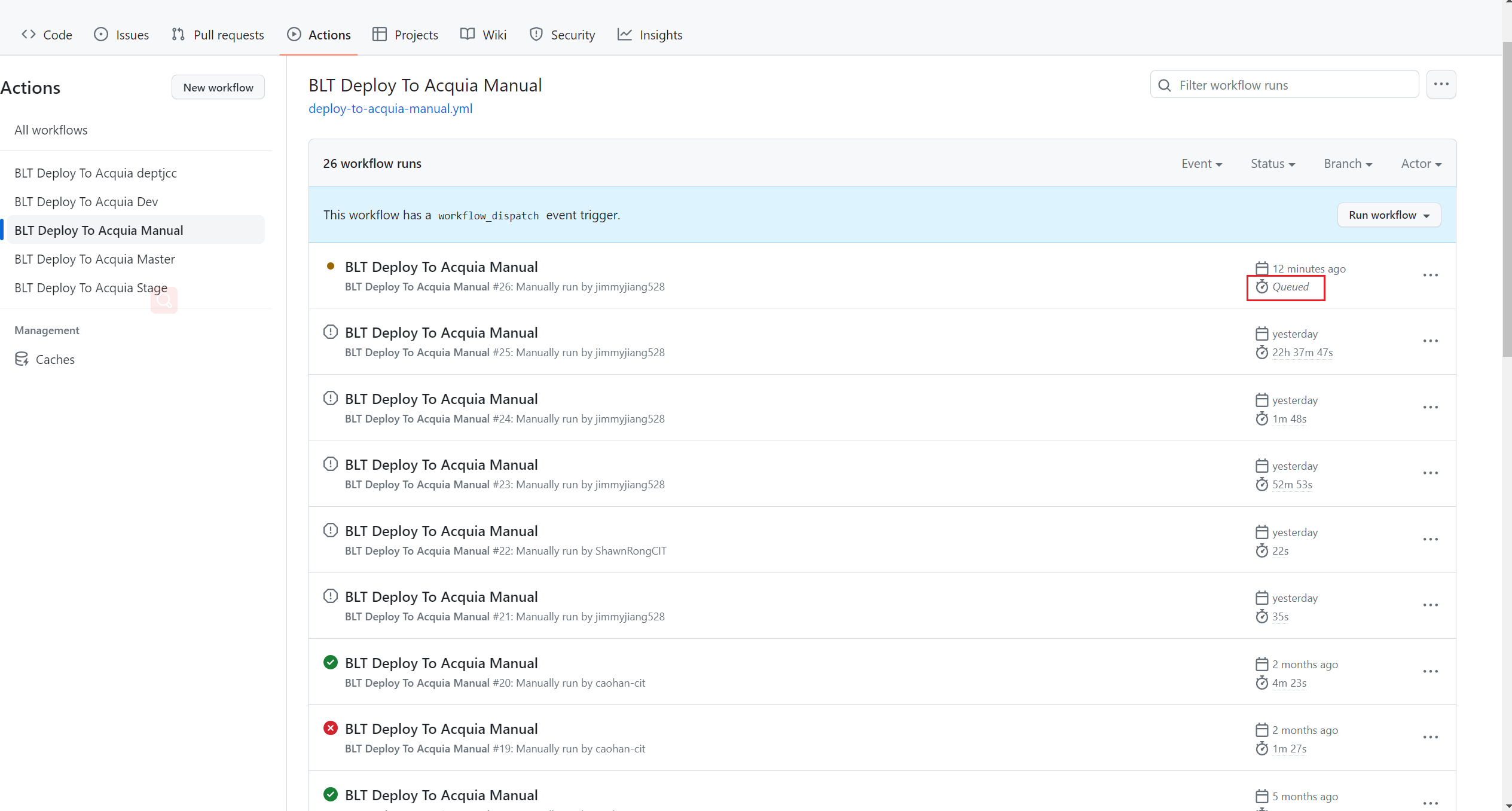 Workflow has stucked in "Queued" for three days. · community ...