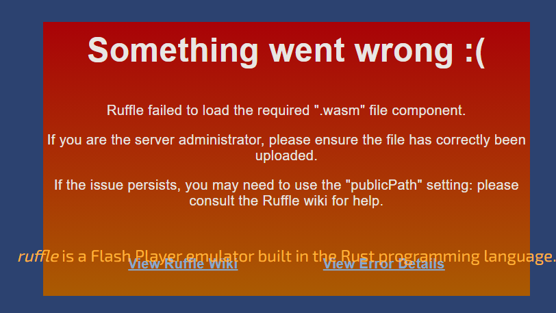 Ruffle errors out with Ungoogled Chromium · Issue #11661 · ruffle-rs/ruffle · GitHub