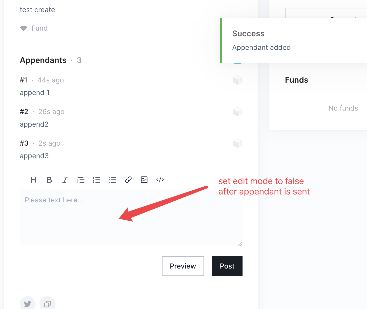 toggle editing when appendant is sent · Issue #328 · opensquare-network/paid-qa · GitHub