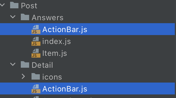 Refactor Extract `actions` From `detailactionbarjs` And `answeractionbarjs` · Issue 499