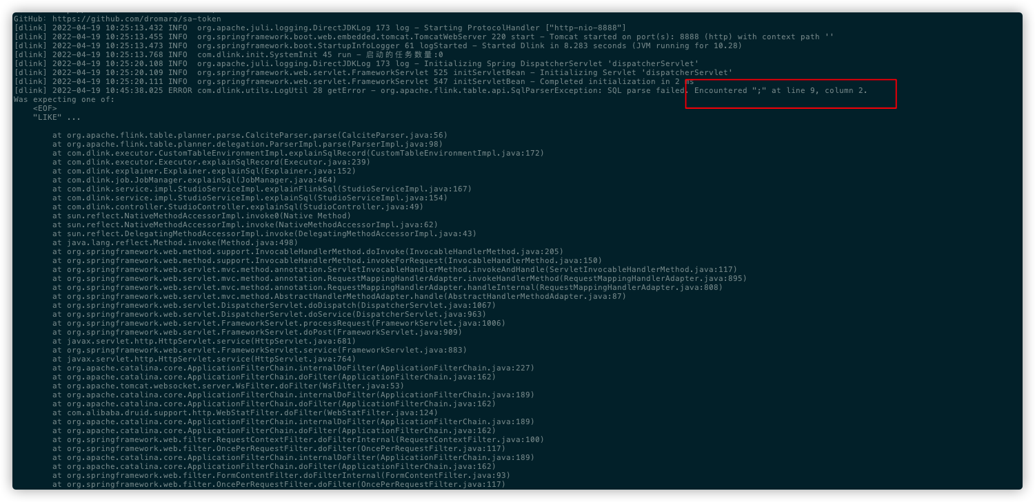 [FAQ]FlinkSQL语句分割符处理问题 · Issue #424 · DataLinkDC/dinky · GitHub