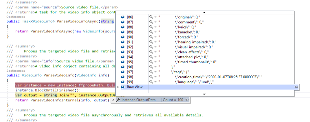 "Unexpected end when deserializing object" exception being thrown when using VideoInfo · Issue ...
