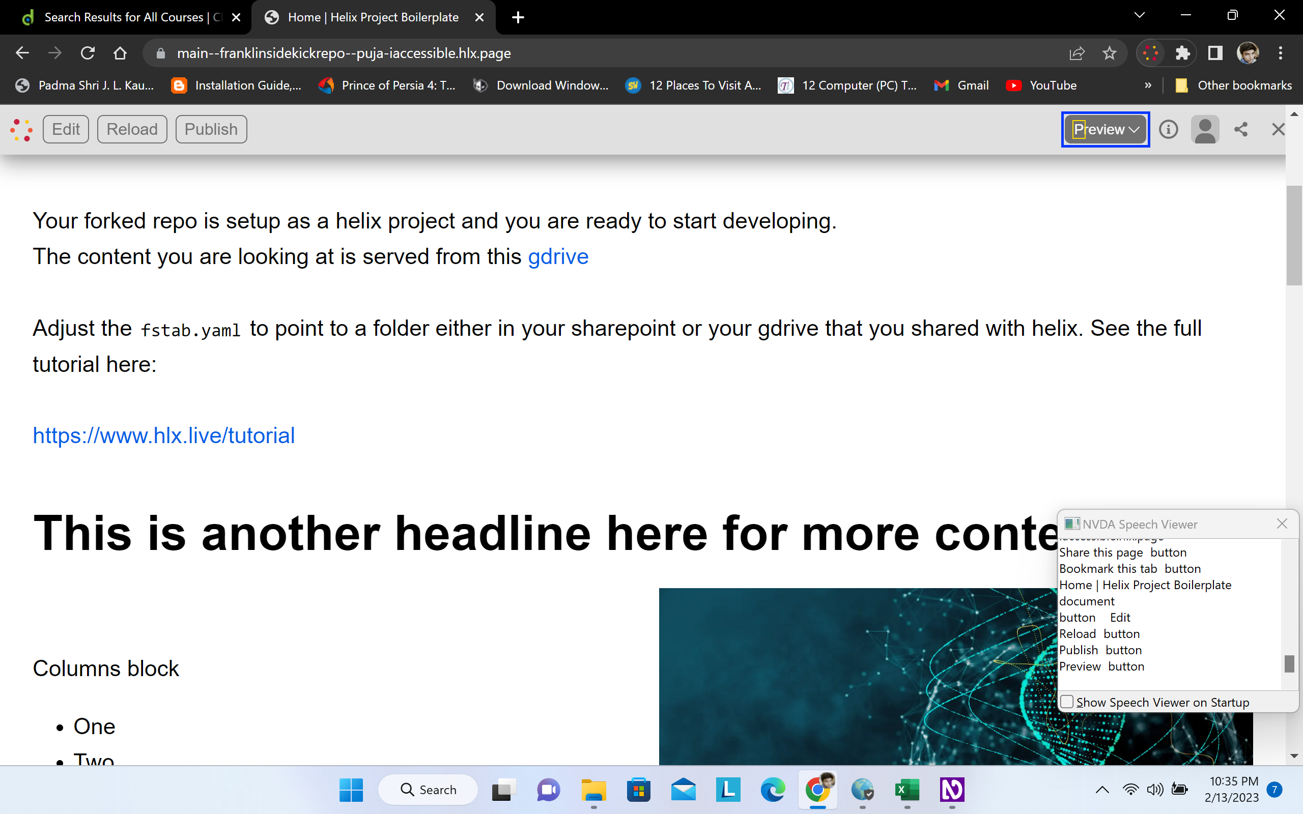 The Preview button does not indicate if it is a submenu and does not expose its expanded or ...