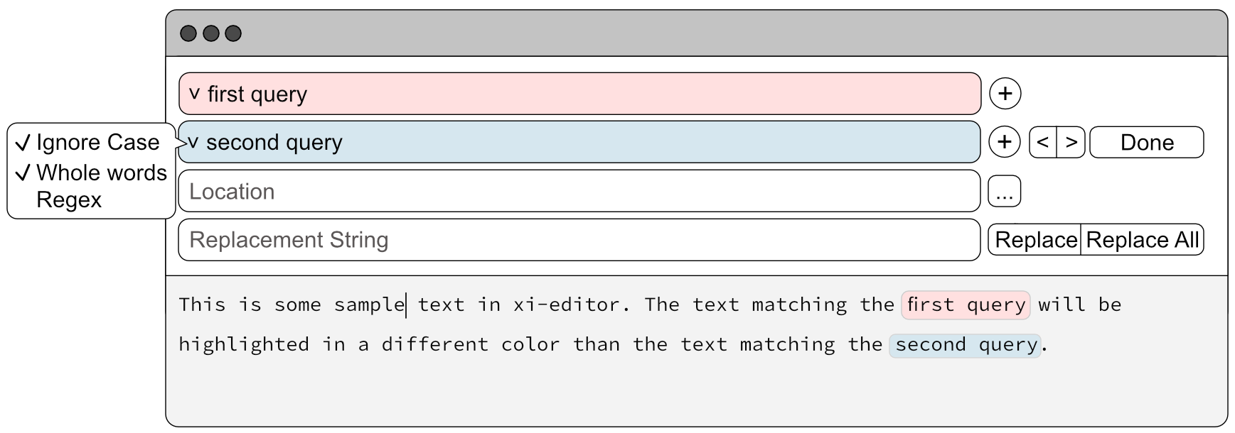 Interface for find and replace · Issue #179 · xi-editor/xi-mac · GitHub