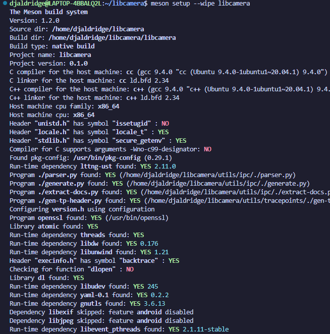 ninja -C build install not working (even when running) · Issue #70 · raspberrypi/libcamera · GitHub