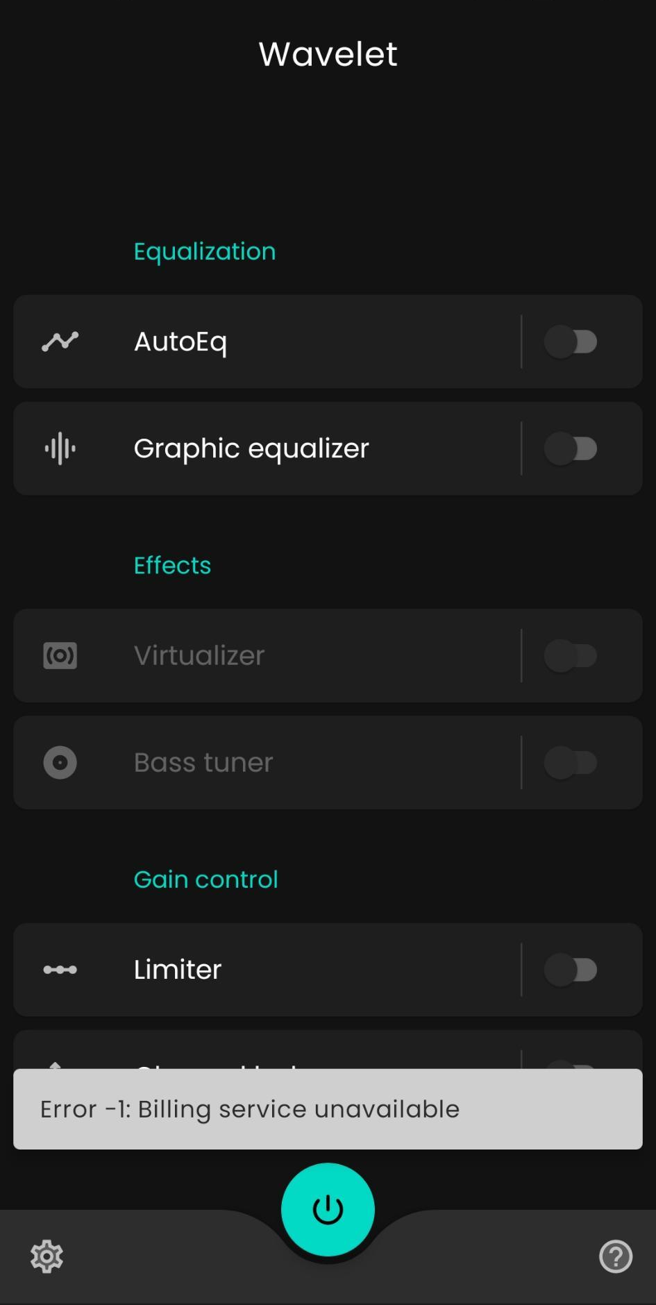 Google Play Services (billing service unavailable) · Issue #94 · Pittvandewitt/Wavelet · GitHub