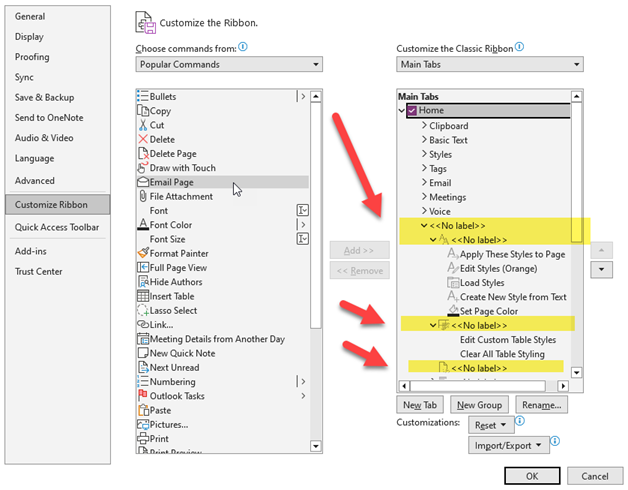 OneMore error - The callback function "GetRibbonLabel' was not found · Issue #1058 · stevencohn ...