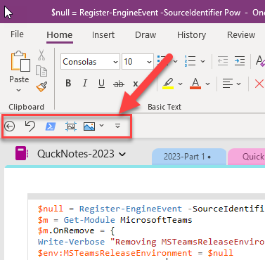 Documentation suggestion - Quick Access Toolbar · Issue #1119 · stevencohn/OneMore · GitHub