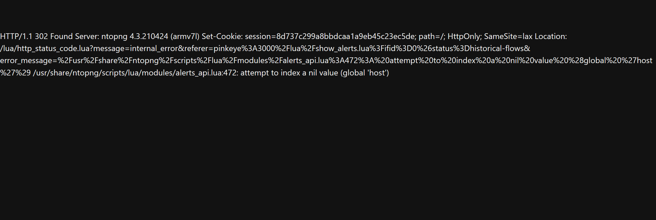 error when releasing an alert · Issue #5227 · ntop/ntopng · GitHub