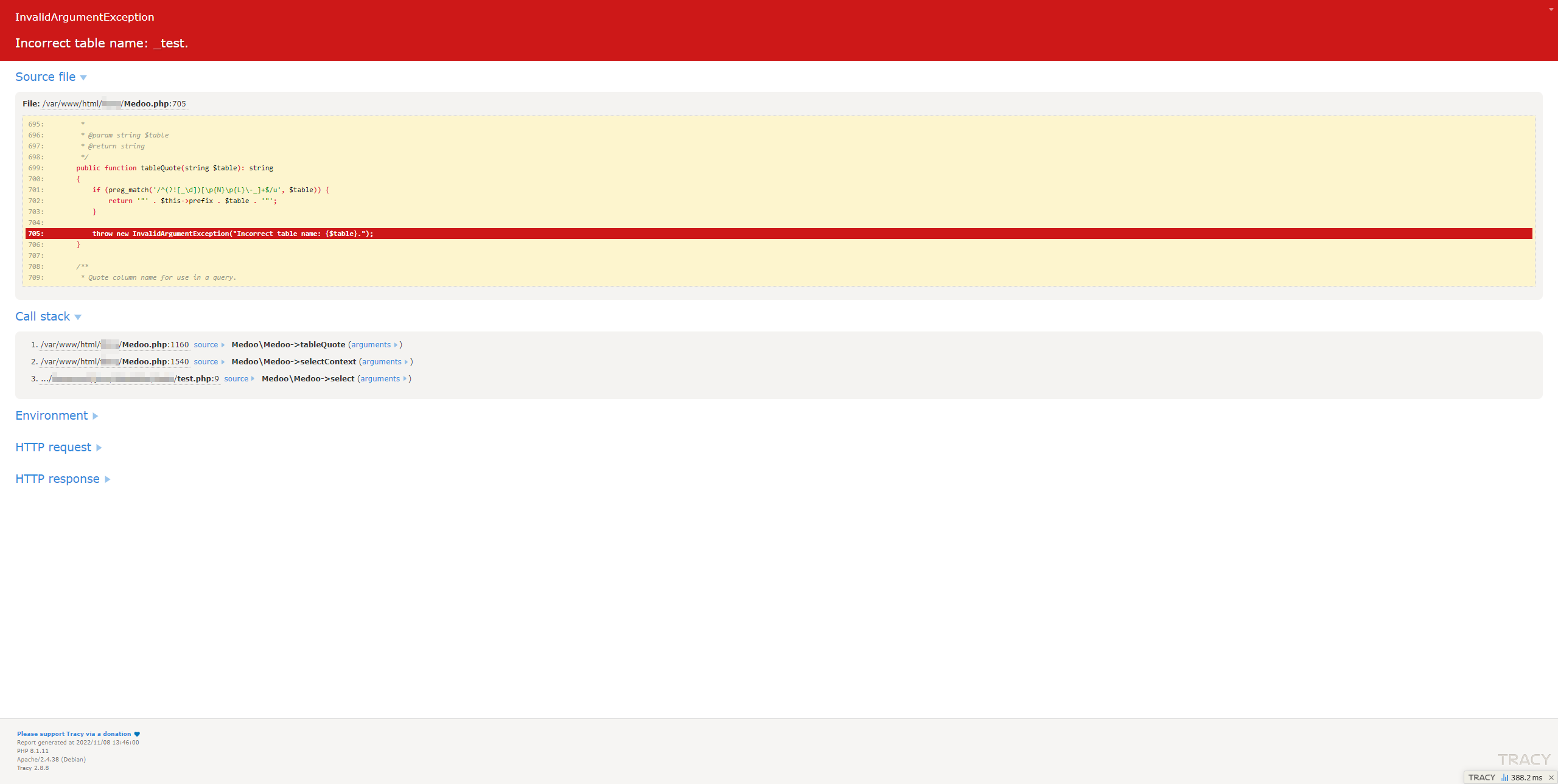 Medoo tableQuote behave differently based on system · Issue #1063 · catfan/Medoo · GitHub