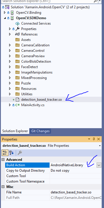 Problem in FaceDetect · Issue #3 · VieXam/Xamarin.Android.OpenCV · GitHub
