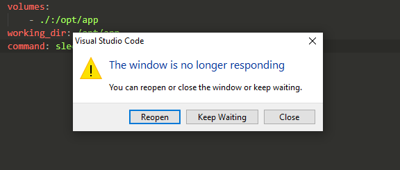Closes VSCODE stops the application · Issue #97269 · microsoft/vscode ...