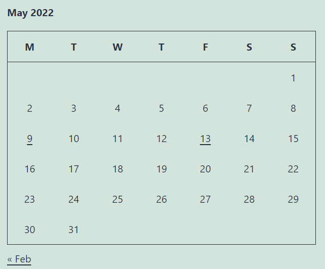 [HelpHub] Calendar block · Issue #274 · WordPress/Documentation-Issue-Tracker · GitHub