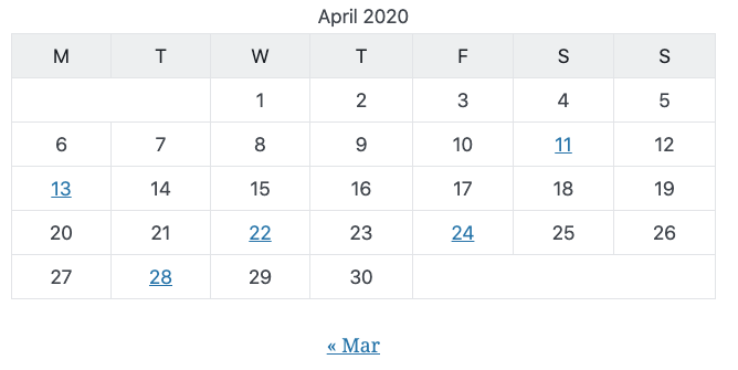 [HelpHub] Calendar block · Issue #274 · WordPress/Documentation-Issue-Tracker · GitHub