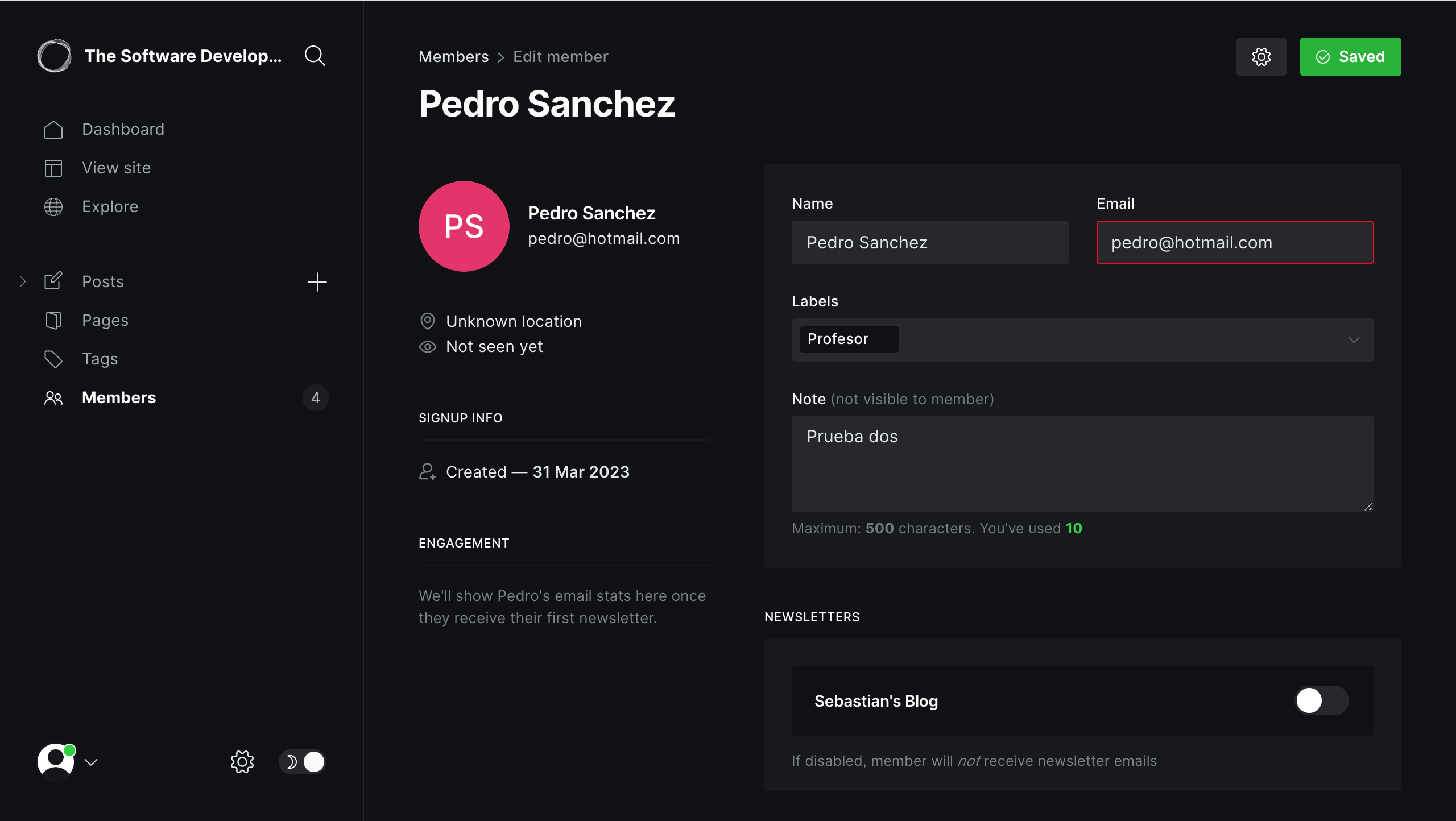Corregir vista al crear nuevo miembro · Issue #19 · orsolarte4221/PruebasAutomatizadas_S8 · GitHub