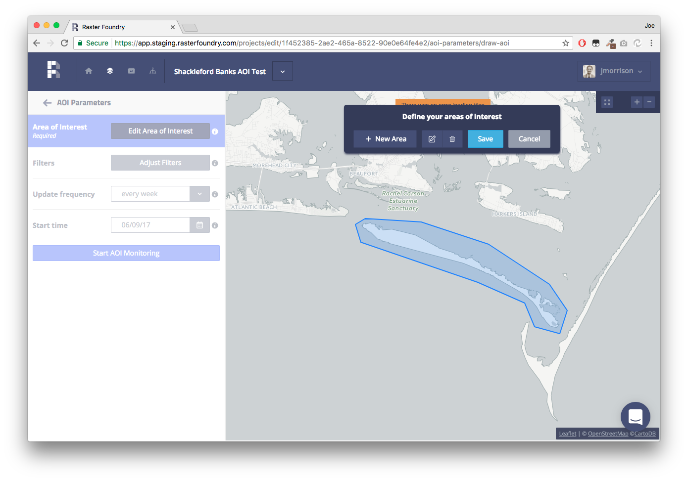 AOI polygon(s) should remain visible · Issue #2031 · raster-foundry/raster-foundry · GitHub