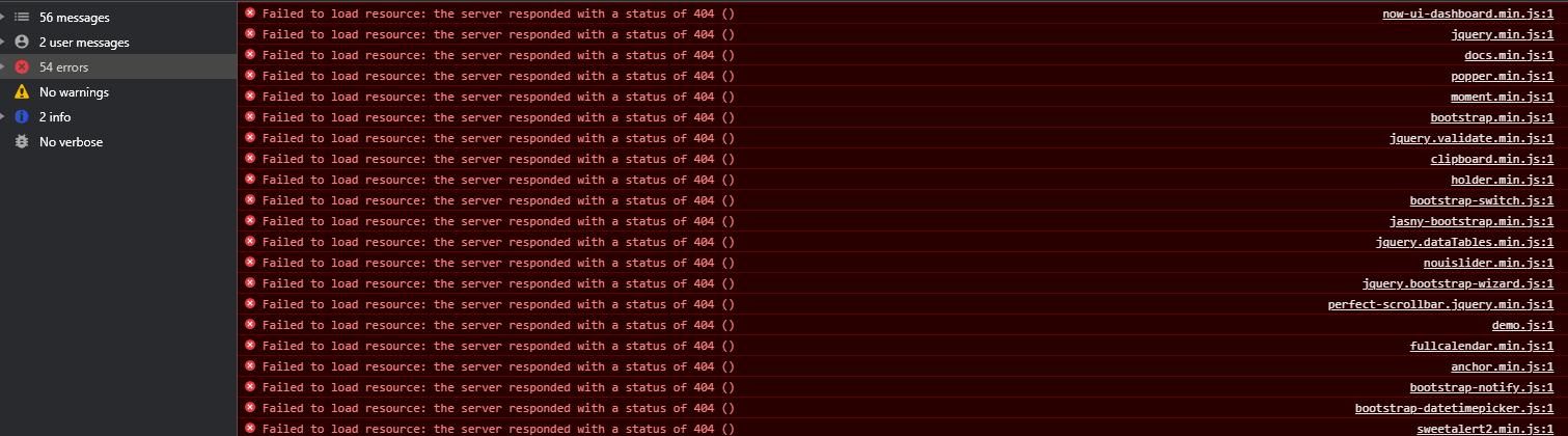 Documentation doesn't load js files · Issue #3 · creativetimofficial/ct ...