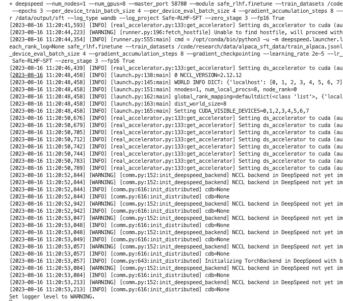 [BUG] v100下面启动训练存在问题 · Issue #130 · PKU-Alignment/safe-rlhf · GitHub