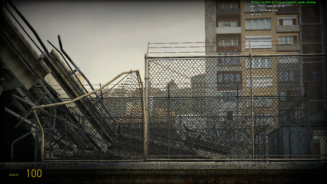 [HL2] Lower part of collapsed bridge disappears if too far away (d1 ...