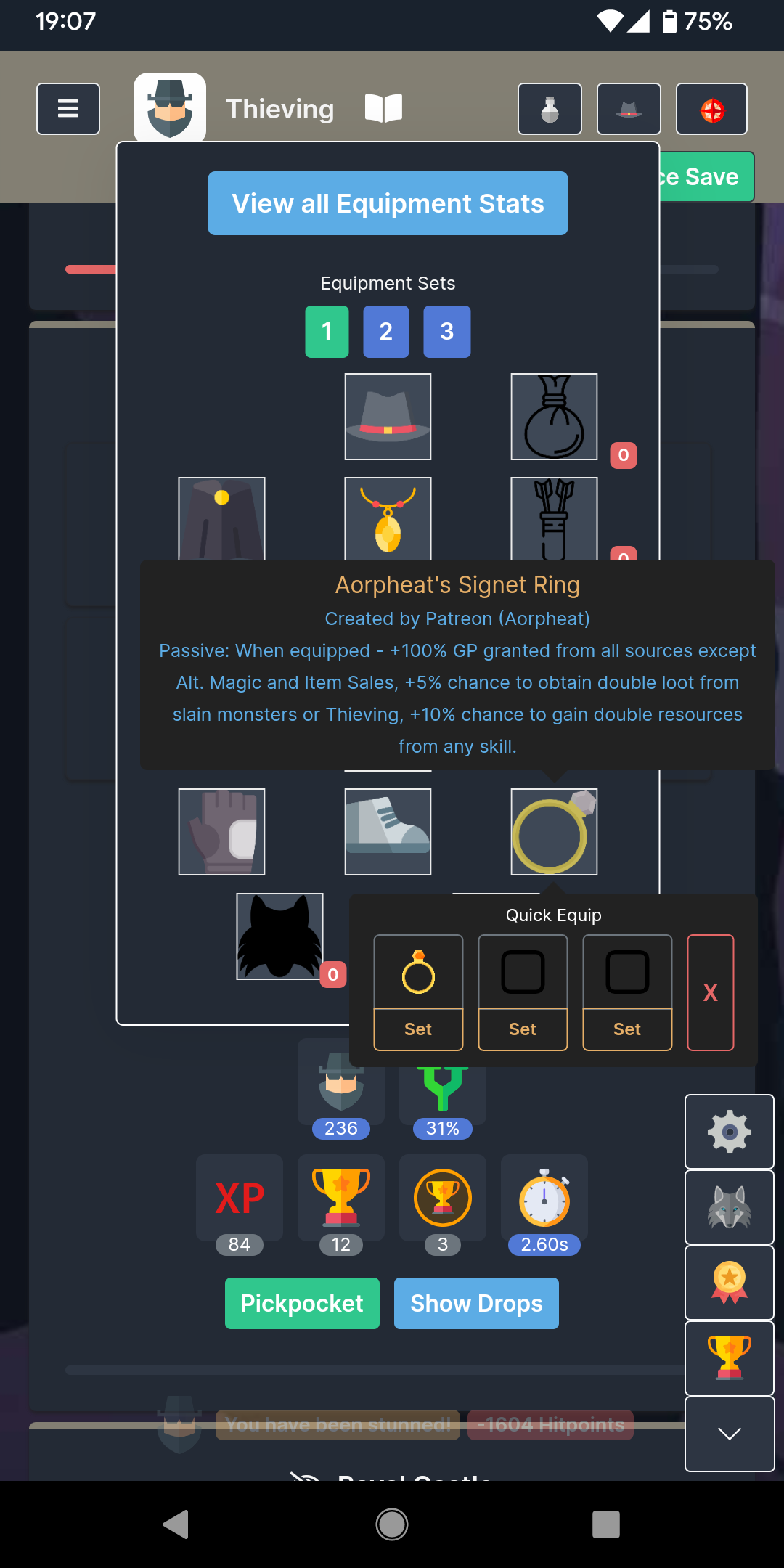 [Bug]: Aorpheats Ring thieving bonus · Issue #3197 · MelvorIdle/melvoridle.github.io · GitHub