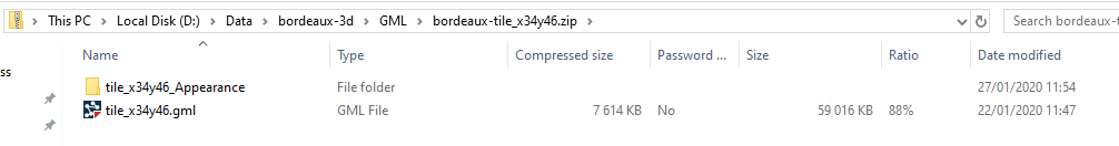 Error while uploading a zipped CityGML: Input does not contain any eligible features for tiling ...