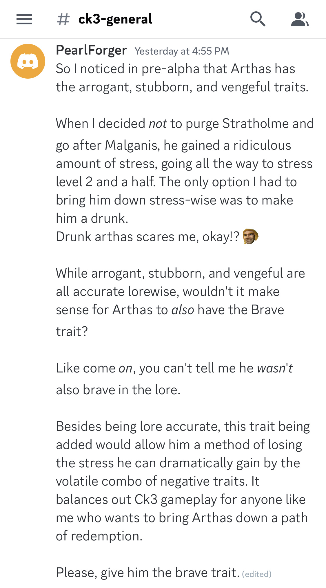 Brave Trait for Arthas · Issue #1009 · Warcraft-GoA-Development-Team/Warcraft-Guardians-of ...