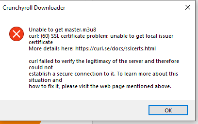 Téléchargement impossible · Issue #686 · hama3254/Crunchyroll-Downloader-v3.0 · GitHub