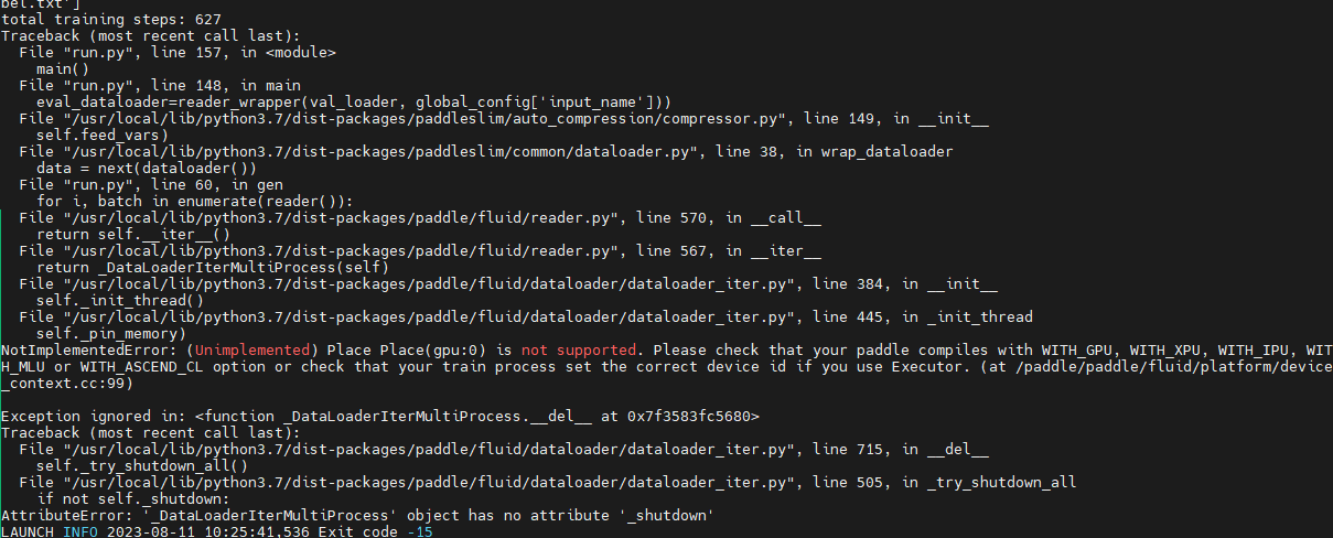 Pp Ocrv4 Det自动压缩报错 · Issue 1781 · Paddlepaddlepaddleslim · Github