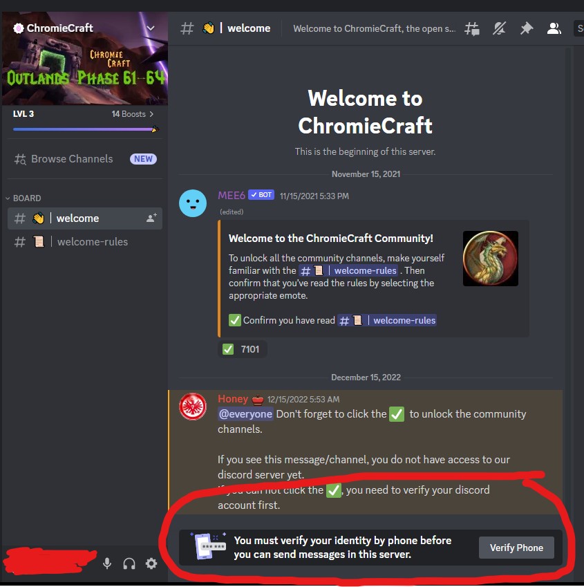 Verify my Phone Number? hell no · chromiecraft chromiecraft ...