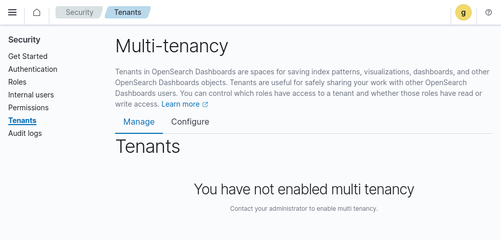 [BUG] "Select you tenant" is displayed when multitenancy is disabled · Issue #1422 · opensearch ...