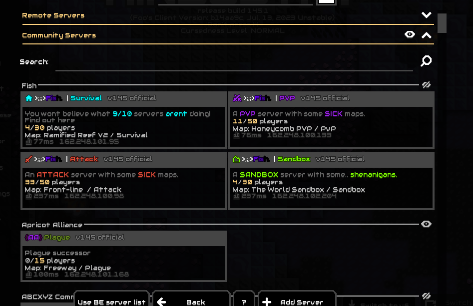 Hidden servers show up · Issue #8906 · Anuken/Mindustry · GitHub