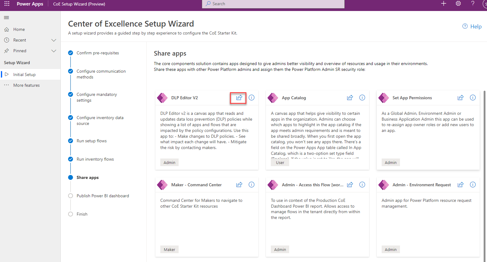 [CoE Starter Kit - BUG] Setup WIzard - error when sharing apps · Issue #4698 · microsoft/coe ...