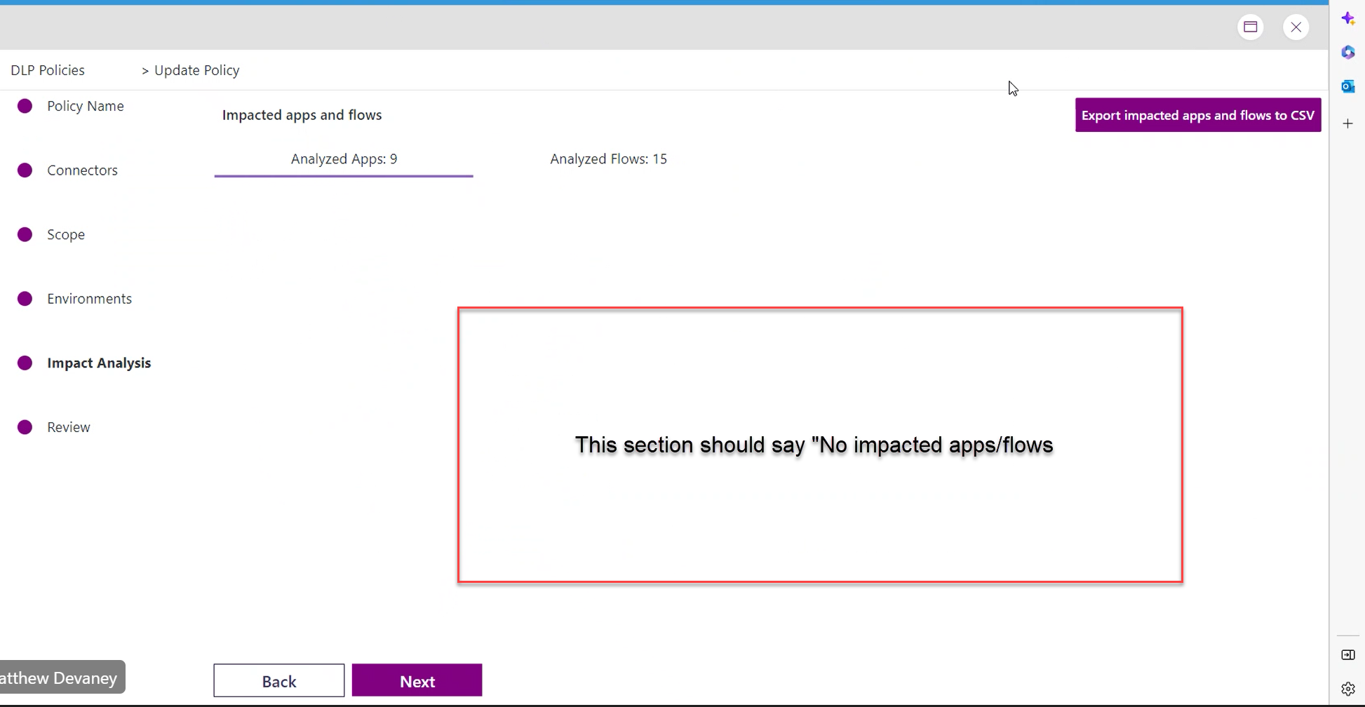 Coe Starter Kit Feature Dlp Editor Show Clearly When No Apps Are Impacted · Issue 4794 