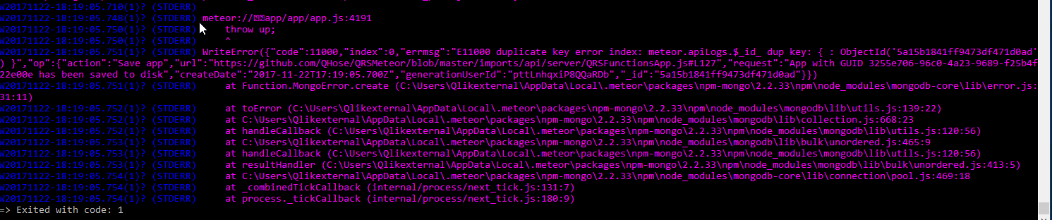 duplicate key error since 1.6 `WriteError({"code":11000,"index":0,"errmsg":"E11000 duplicate key ...
