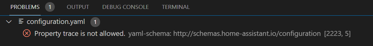 "Property trace is not allowed" under automation · Issue #1386 · keesschollaart81/vscode-home ...