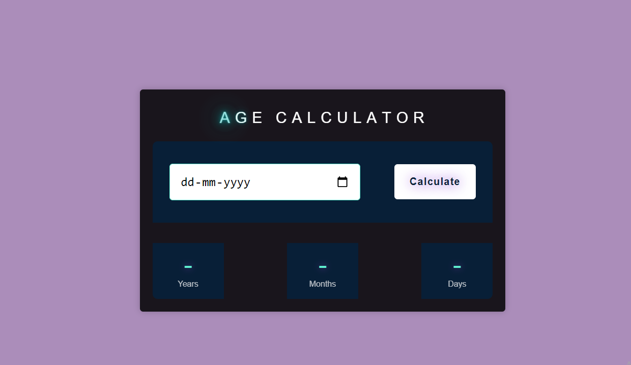 GitHub - UgamRaj/Age-Calculator