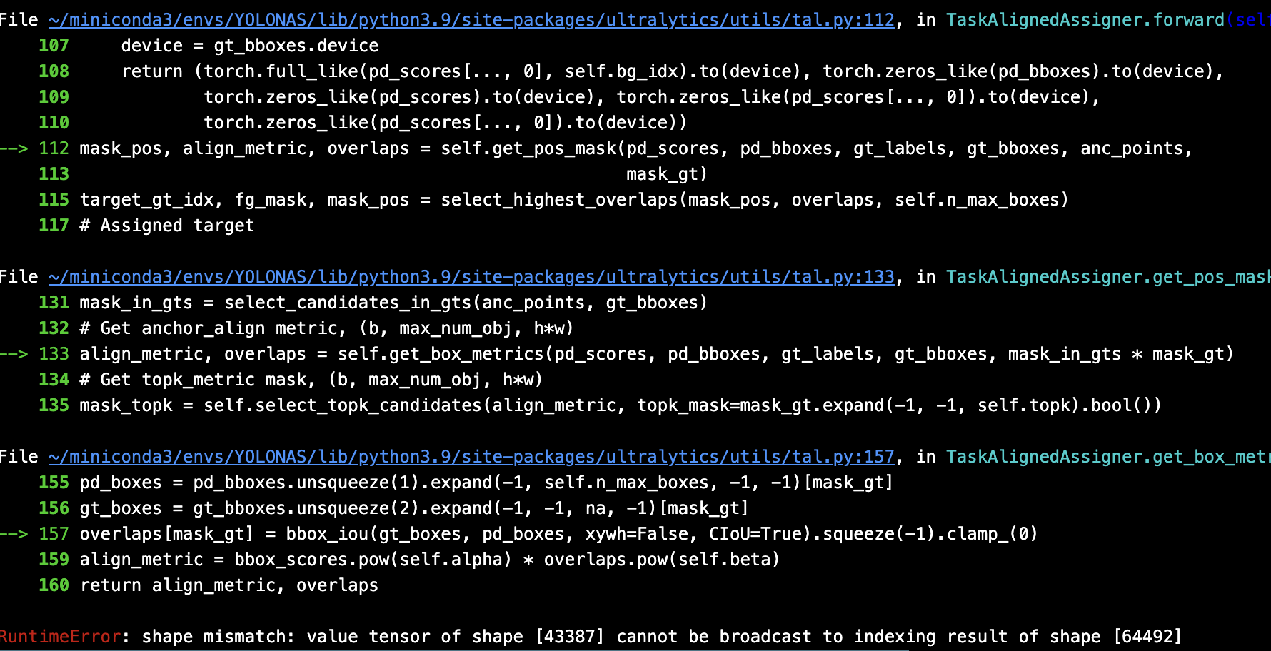ERROR shape mismatch · Issue #4067 · ultralytics/ultralytics · GitHub