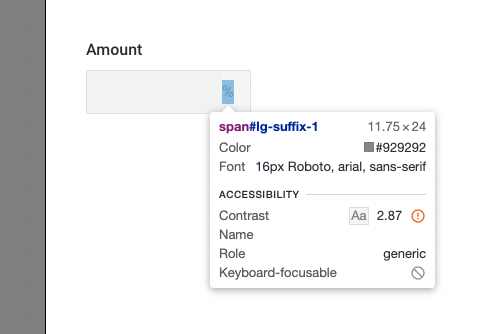 Prefix/suffix contrast issue when the input field is disabled · Issue ...