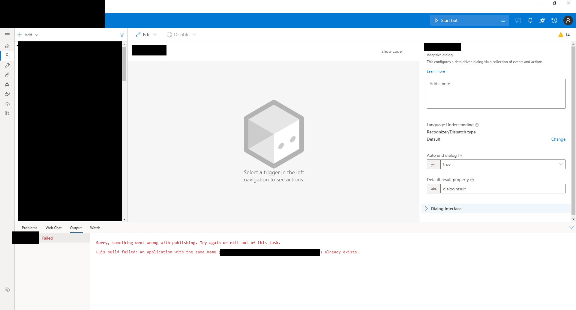 Luis build failed: An application with the same name("name") already exist · Issue #9503 ...